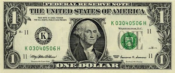 Actual Size Of One Dollar Bill Actual Size Image